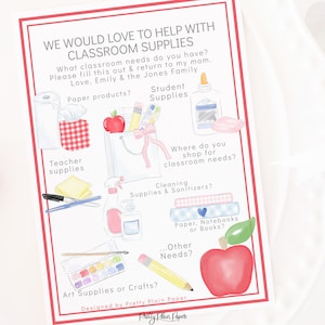 Classroom Supply Wish List | Printable | Teacher Supply Wish List ...
