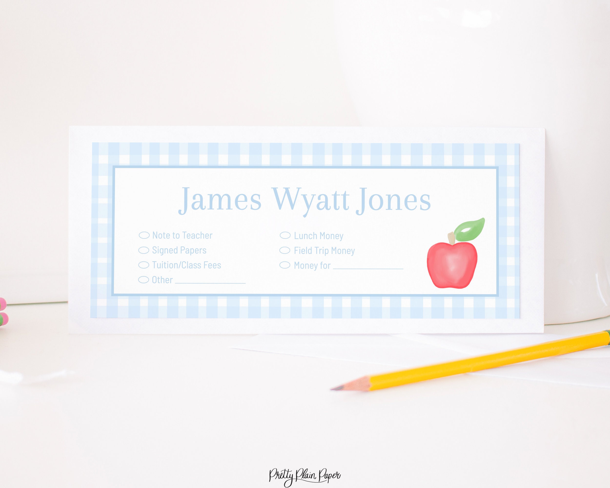 Personalized Envelopes for School Watercolor Back to School | Etsy
