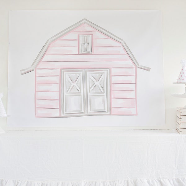 Pink Barn Backdrop - Etsy