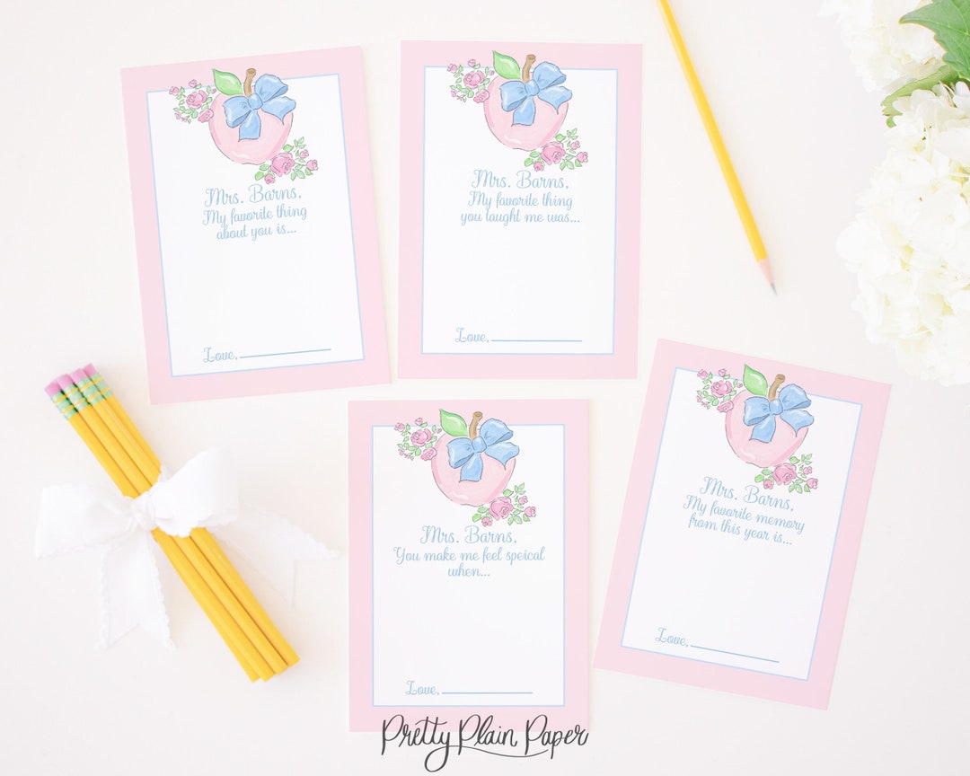 Teacher Appreciation | Daily Cards | 5x7 | Printable Download | A ...