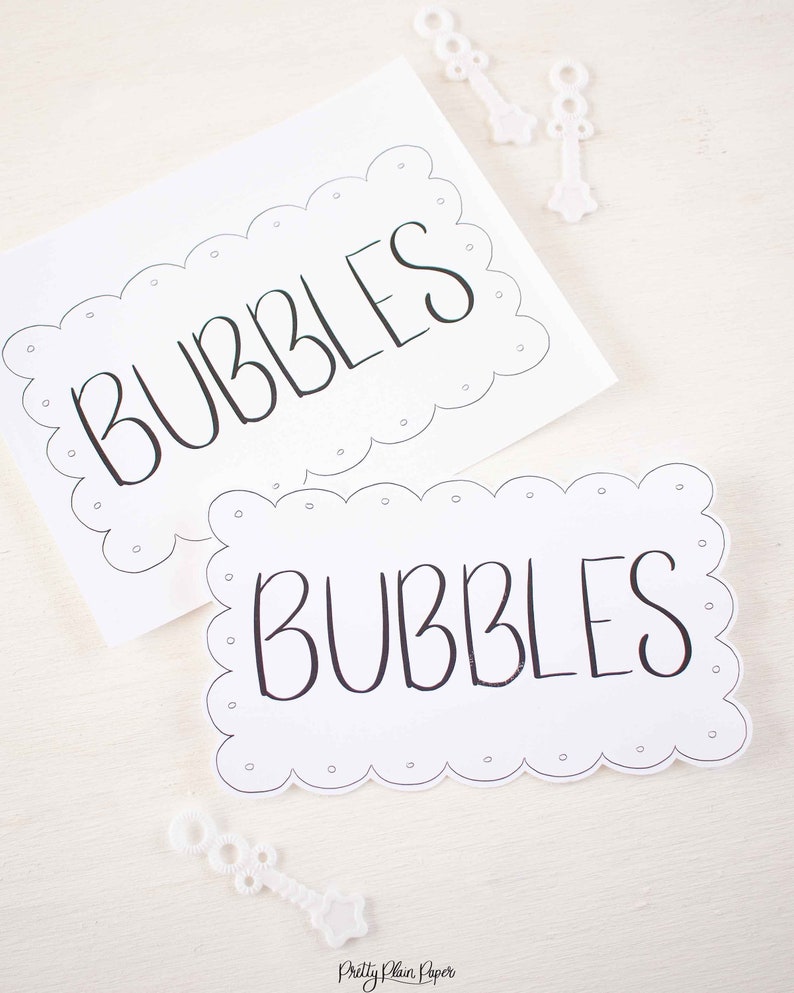 Bubble Party Bubbles Sign Printable Download 0104 - Etsy
