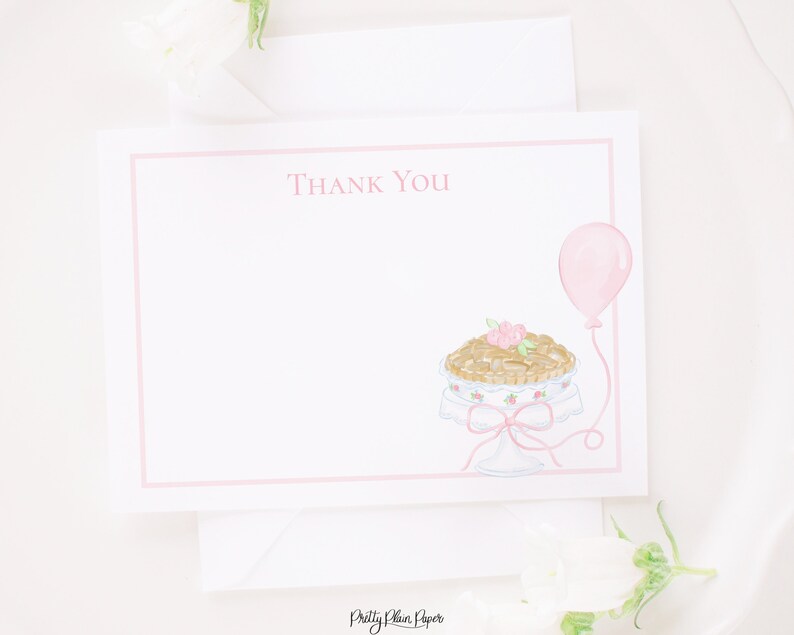 Sweet as Pie Thank You Note | 5''x7'' Flat Note Card Printable ...