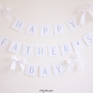 Blue Watercolor 'happy Father's Day' Banner Printable | 1040 | Father's ...