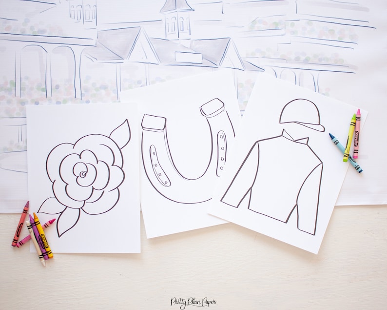 Kentucky Derby, Horse Racing Printable Coloring Pages Download 0106 for ...