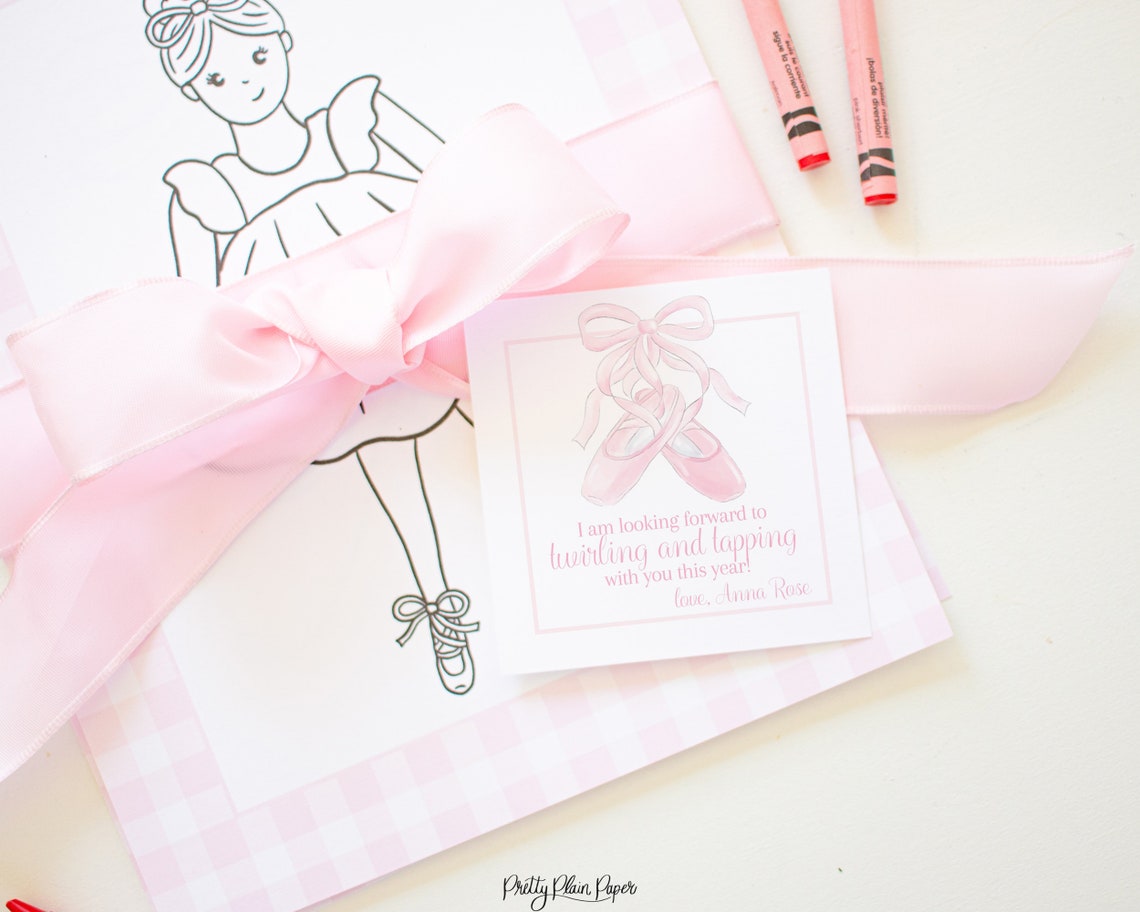 Ballet Class Treat Tags Printable Watercolor 1st Day of - Etsy