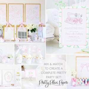 Pink Gingham Scallop Cupcake Wrappers | Printable | Makeup Spa Party ...