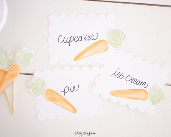 Carrot Food & Beverage Labels Printable Download Bunny - Etsy