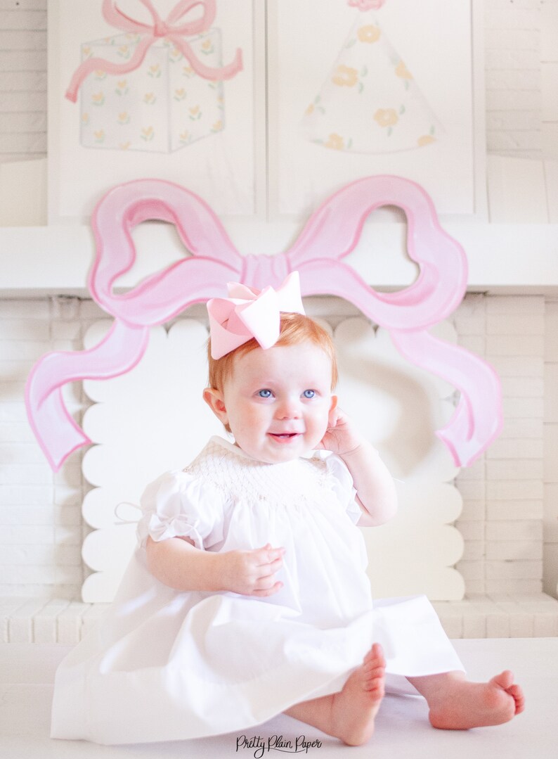 Pink Bow Backdrop Watercolor Bow Backdrop Poster Download - Etsy