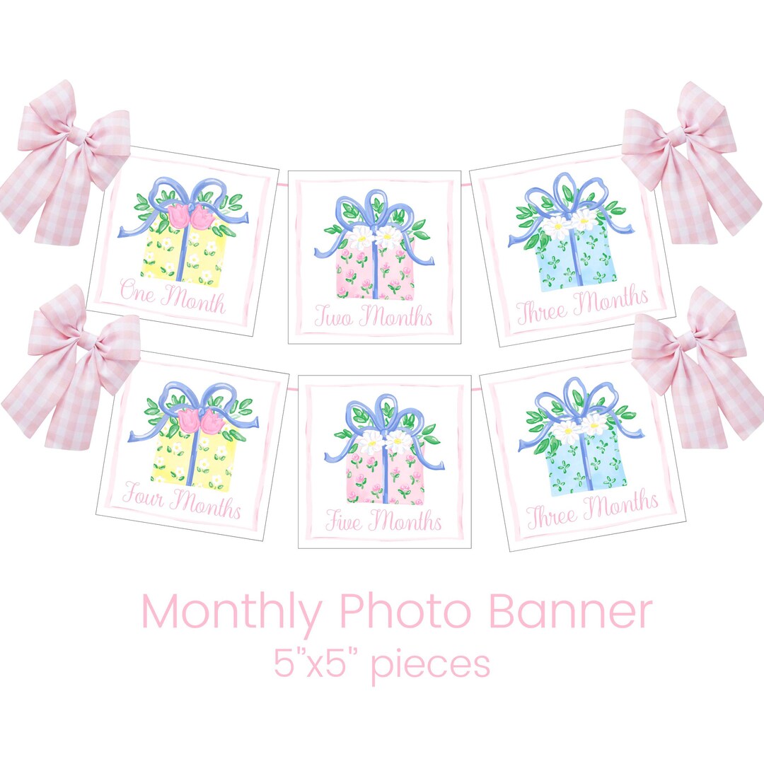 Monthly Photo Banner | 8.5x11 Printable | Watercolor Everyday is a Gift ...