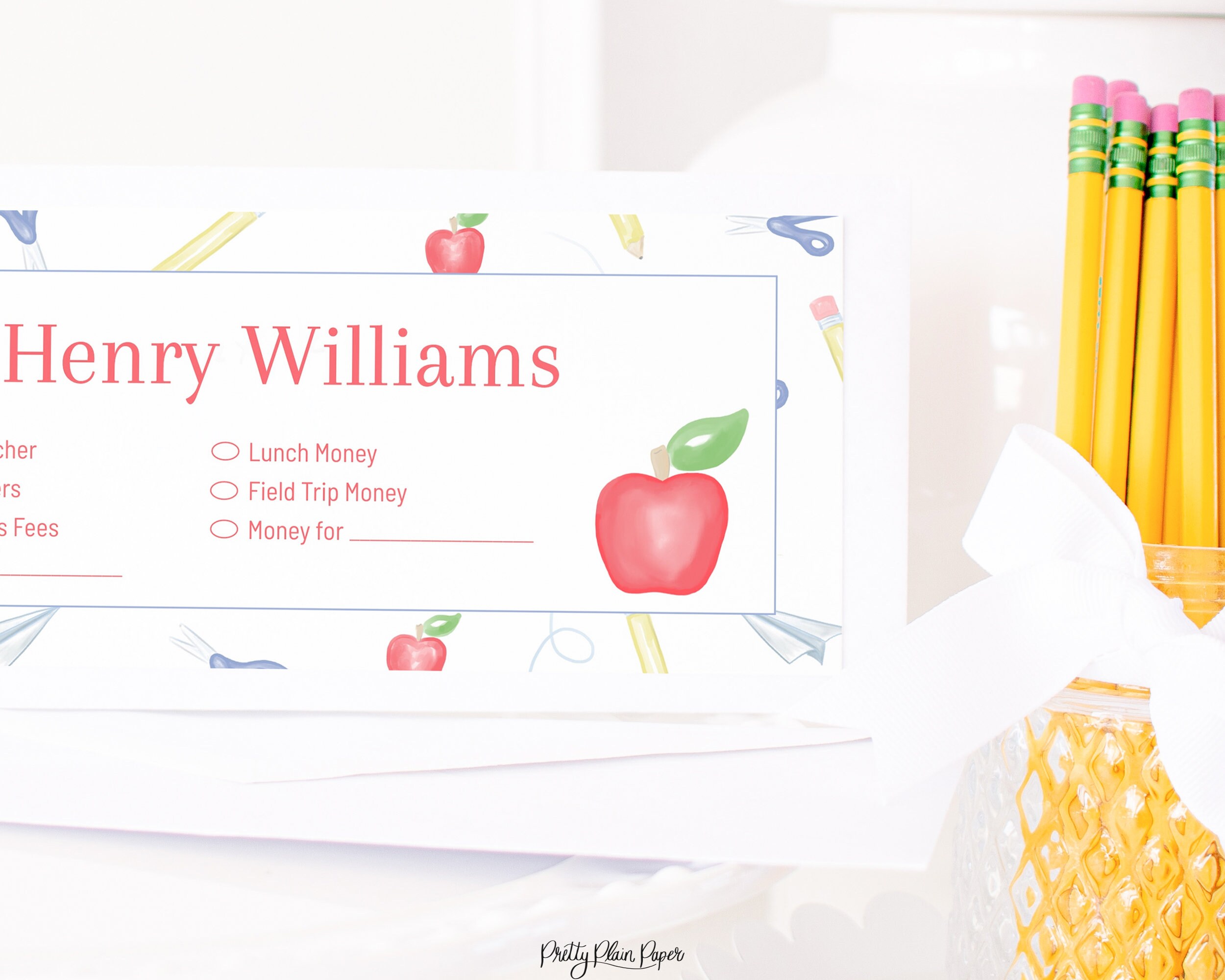 Personalized Envelopes for School Watercolor Back to School - Etsy