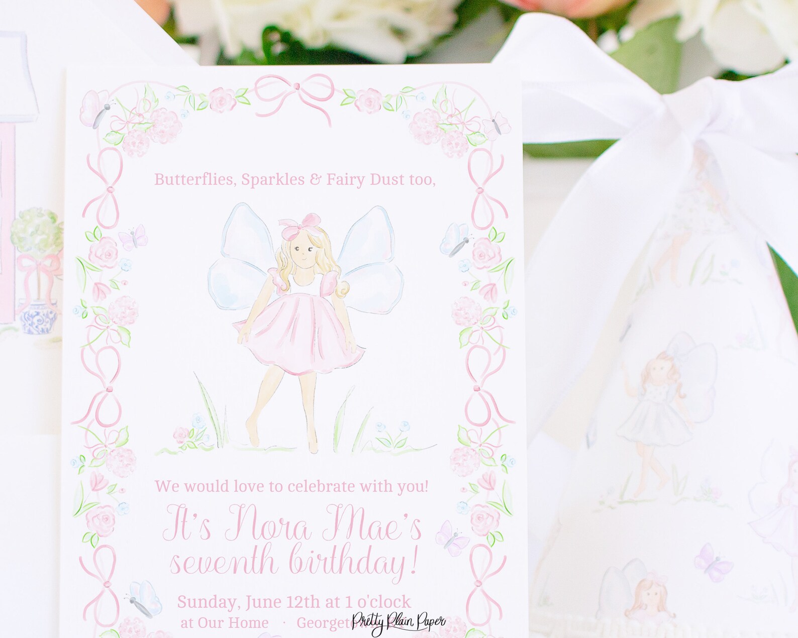 Fairy Party Invitation Printable Watercolor Fairy Party - Etsy