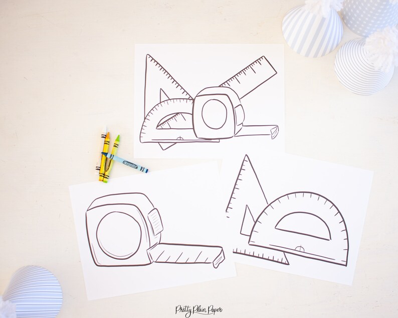 Tape Measure Measuring Tools Rulers Printable Coloring - Etsy