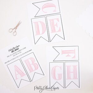 Pink Watercolor Name Banner | Printable PDF | Baby Name Banner ...