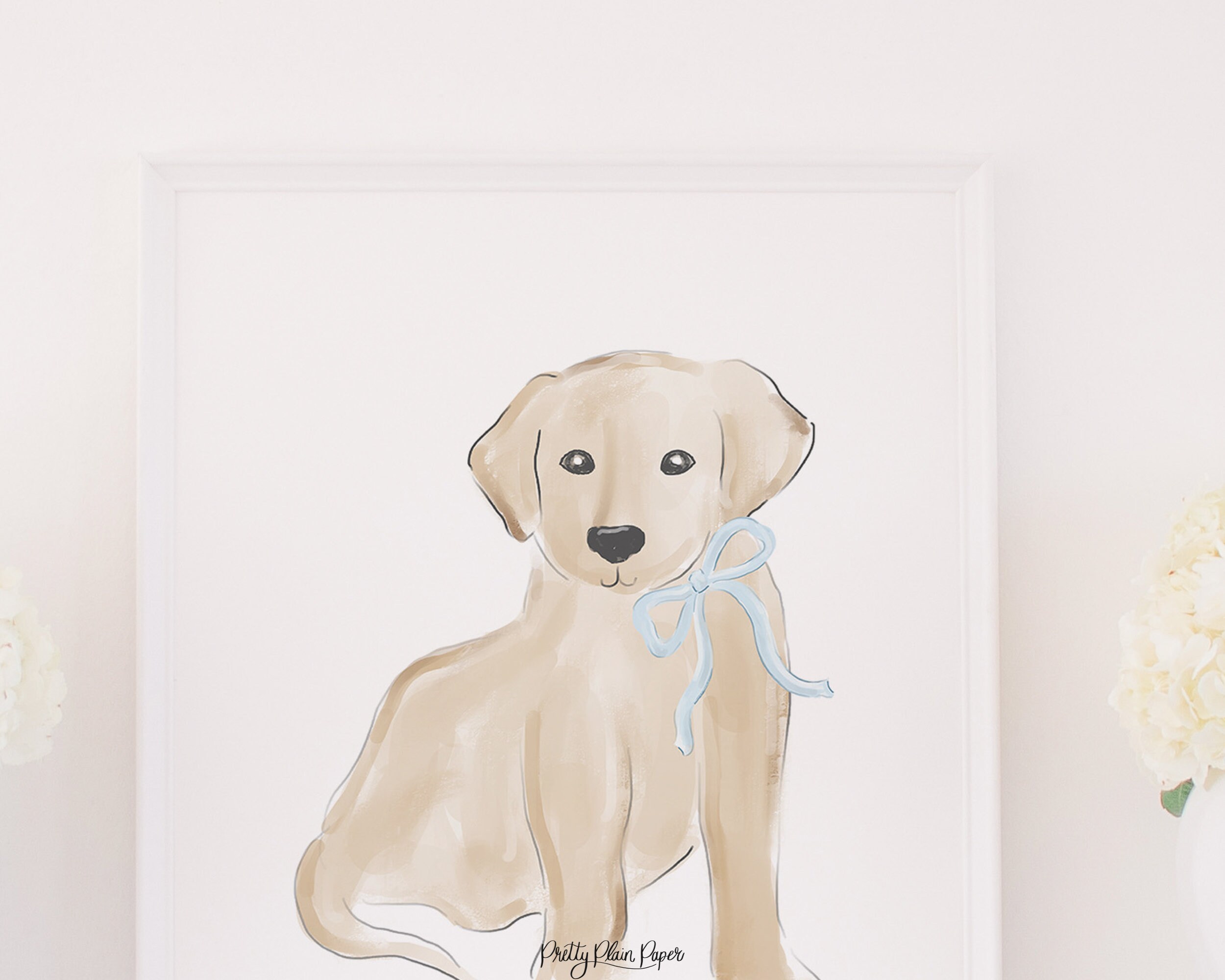 Watercolor Puppy Dog Print 8x10 or 16x20 Printable - Etsy