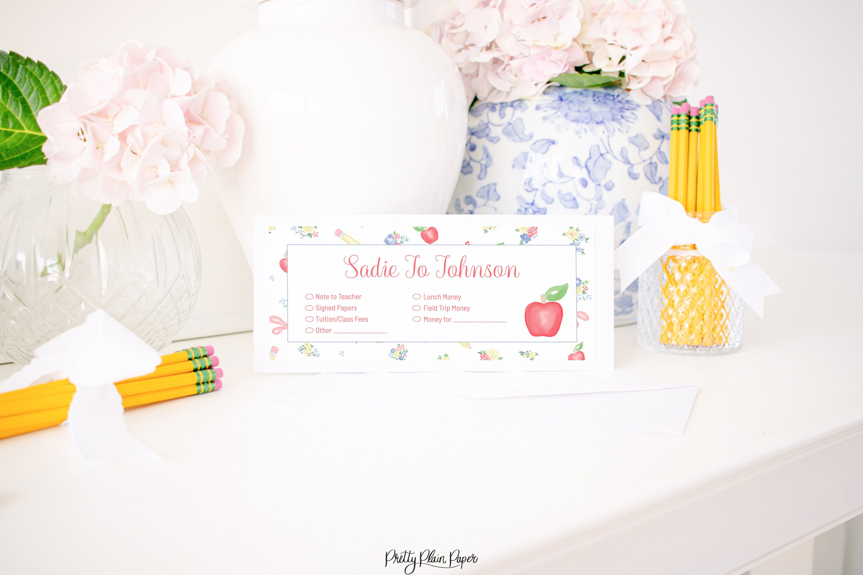 Personalized Envelopes for School | Watercolor Back to School Envelope ...
