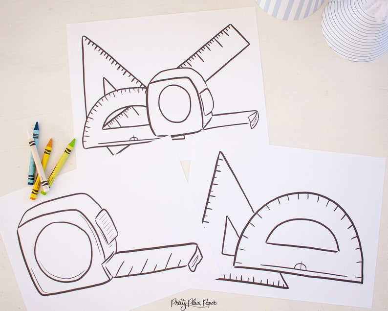 Tape Measure Measuring Tools Rulers Printable Coloring - Etsy