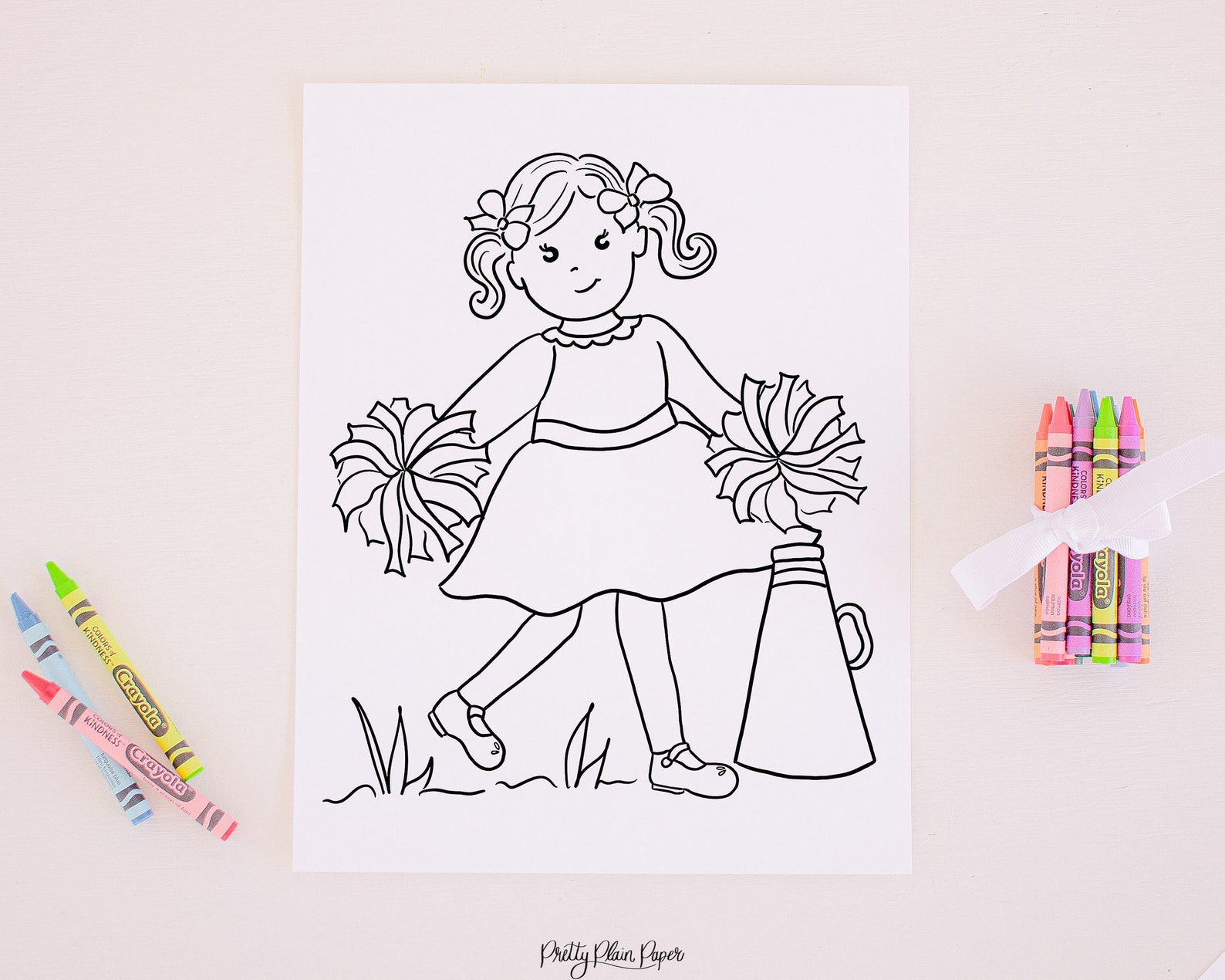 Football Printable Coloring Pages Download | Cheerleader Coloring ...