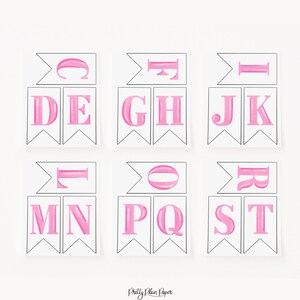 Bright Pink Watercolor Happy Birthday Banner | Printable Download ...