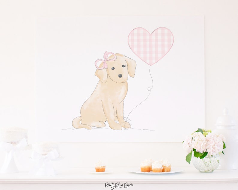 Puppy Dog First Birthday Birthday Backdrop Poster Printable - Etsy