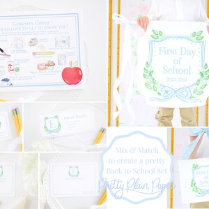 First Day of School Sign | 8x10 Printable | Back to School Sign | Blue ...