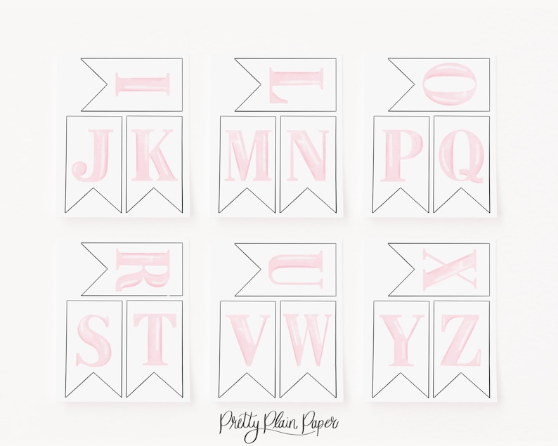 Pink Watercolor Name Banner | Printable PDF | Baby Name Banner ...