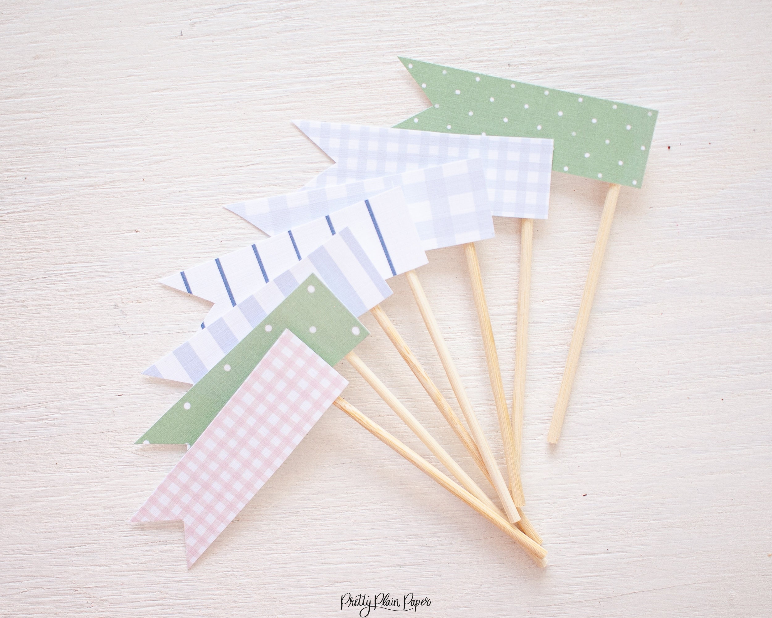 Pattern Flag Printable Cupcake and Treat Toppers Download | Etsy