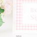 Watercolor Pink Gingham 8x10 Sign Horizontal Pink Gingham - Etsy