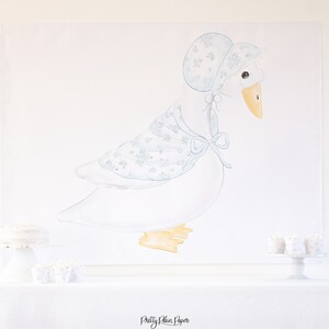 Watercolor Mother Goose Birthday Backdrop Printable Party - Etsy