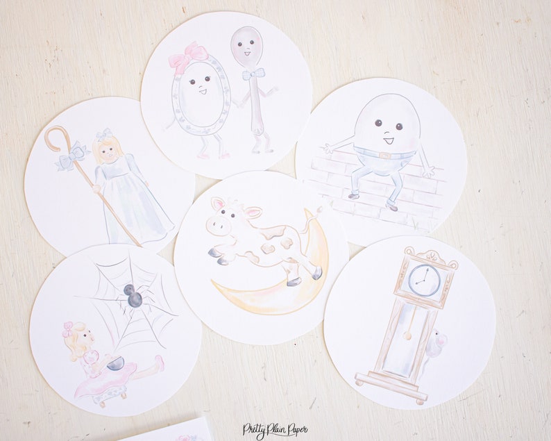 Nursery Rhyme Banner Printable Download Watercolor Nursery - Etsy