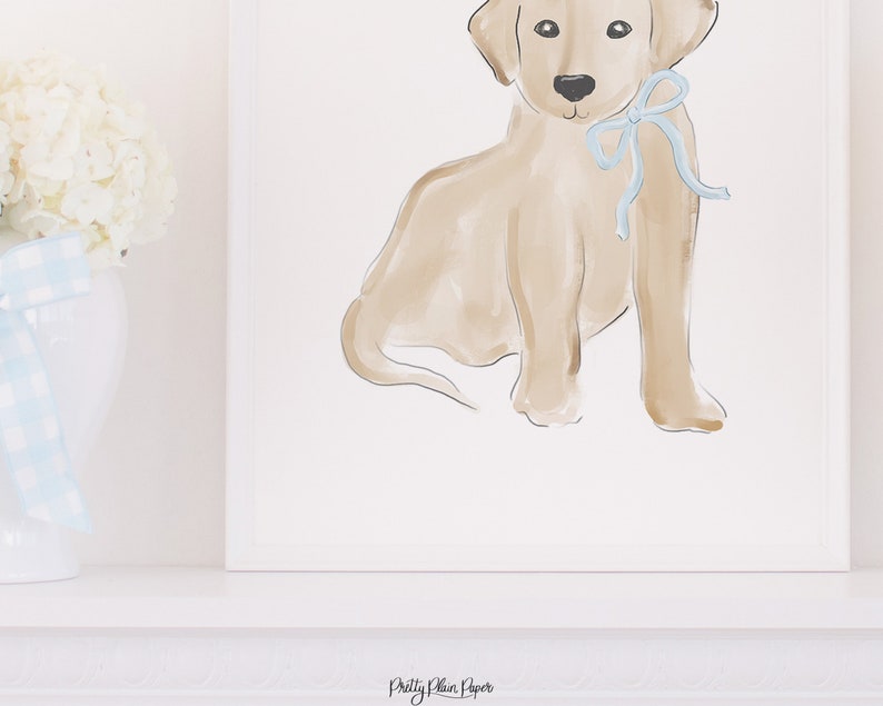 Watercolor Puppy Dog Print 8x10 or 16x20 Printable - Etsy