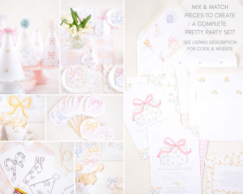 Watercolor Cupcake Toppers | Printable Download | EDIAG Theme | Every ...