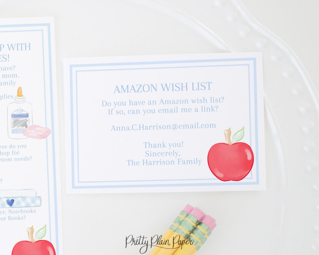 Classroom Needs Wish List | 3.5x5 Printable | Teacher Wish List for ...
