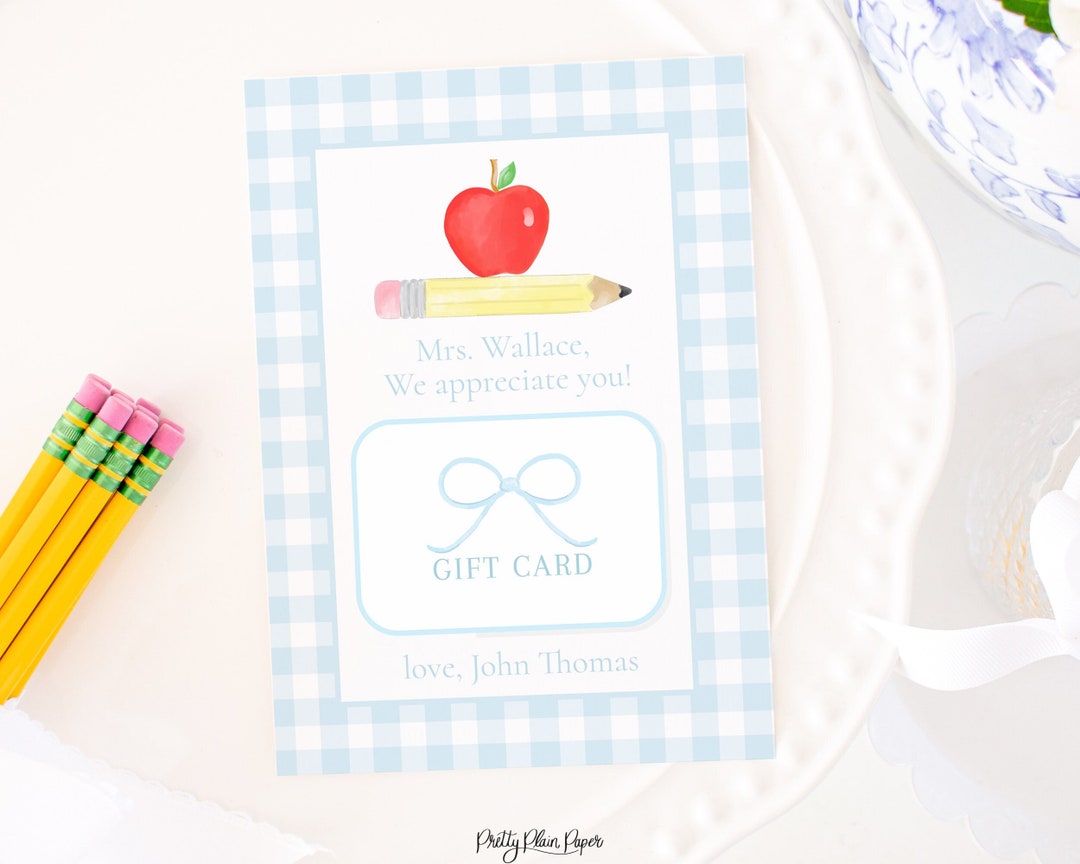 Teacher Appreciation | Gift Card Printable Teacher | Printable Download ...
