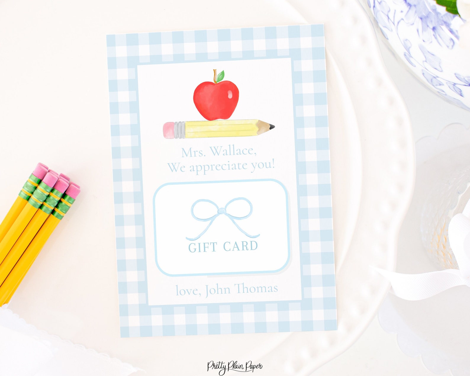 Teacher Appreciation Gift Card Printable Teacher Printable | Etsy