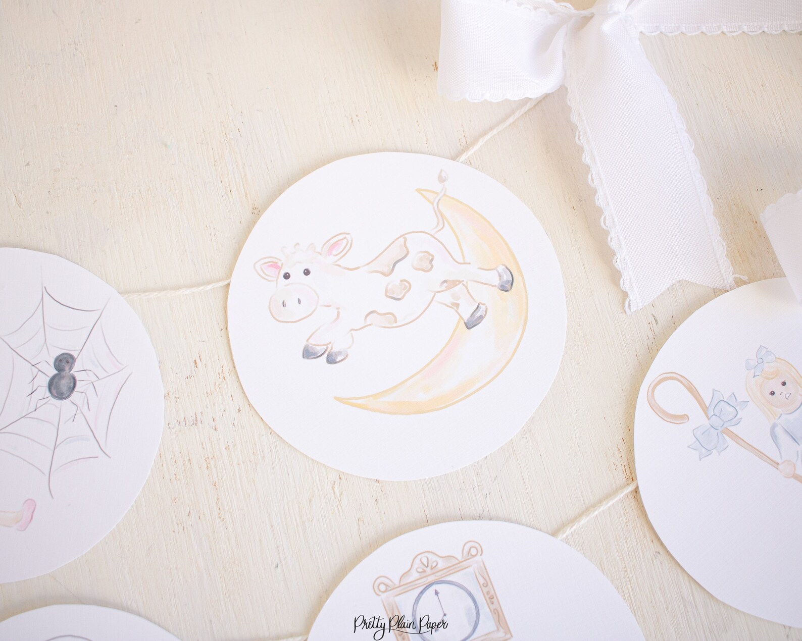 Nursery Rhyme Banner Printable Download Watercolor Nursery - Etsy