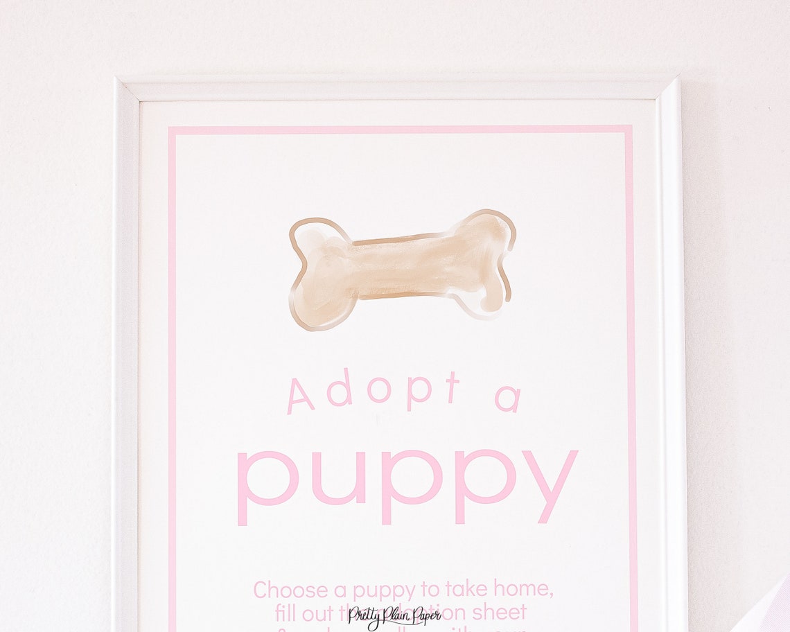 Adopt a Puppy Sign 16''x20'' Watercolor - Etsy