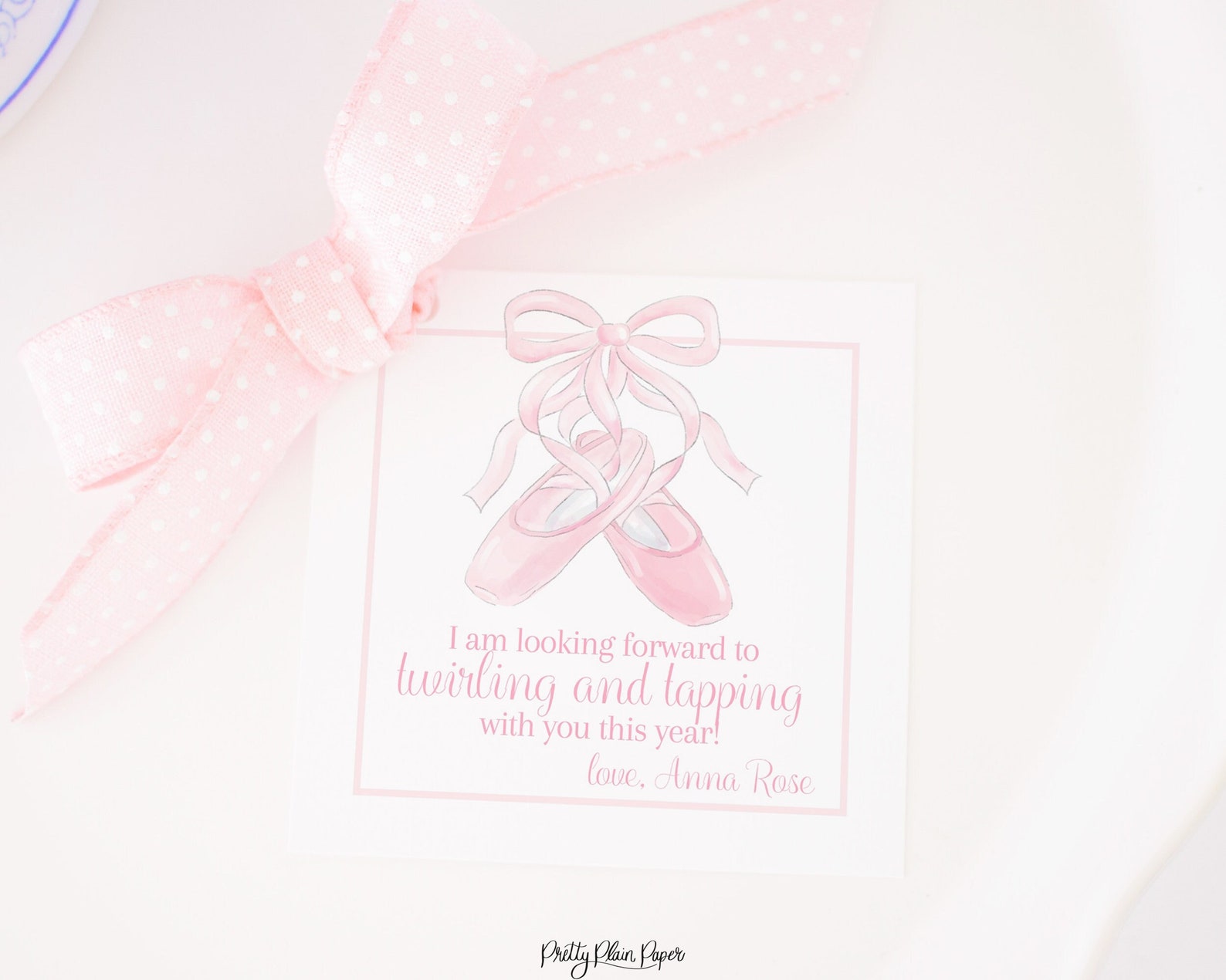 Ballet Class Treat Tags Printable Watercolor 1st Day of - Etsy