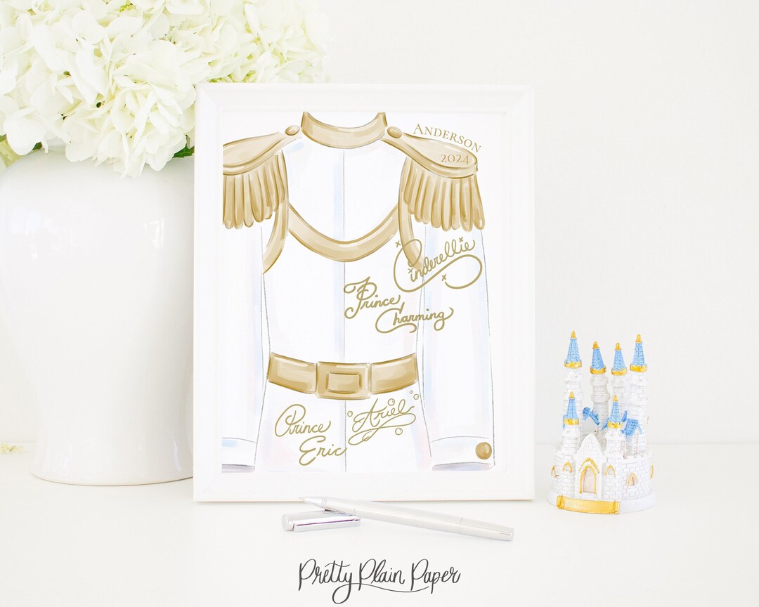 Watercolor Prince Charming Jacket | 8x10 Autograph Printable | Pretty ...