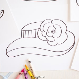 Derby Hats -or- Tea Party Hats Coloring Pages | Printable Download ...