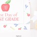 Watercolor First Day of School Sign Watercolor 1st Day of - Etsy