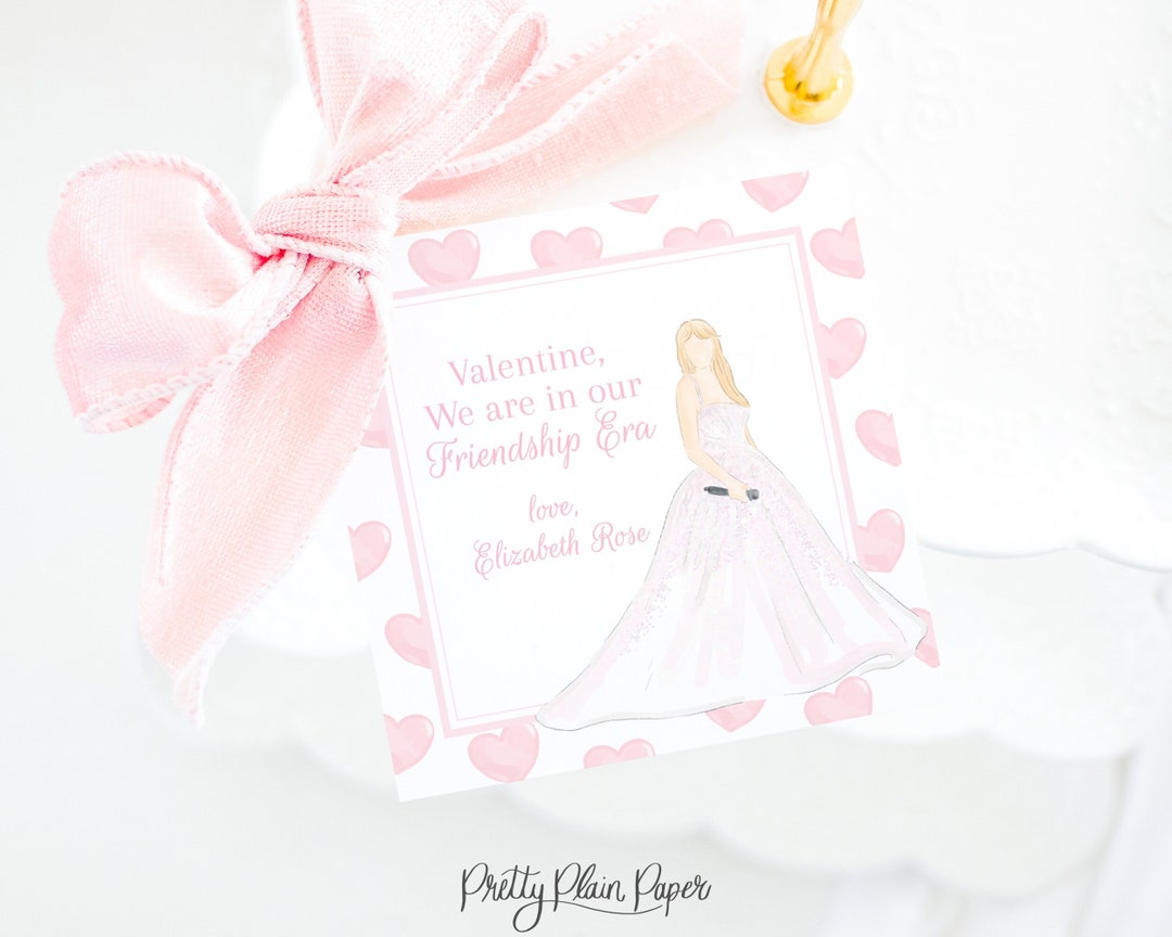 Valentine Tag | Friendship Era | 3.5x3.5 Printable Digital Download ...