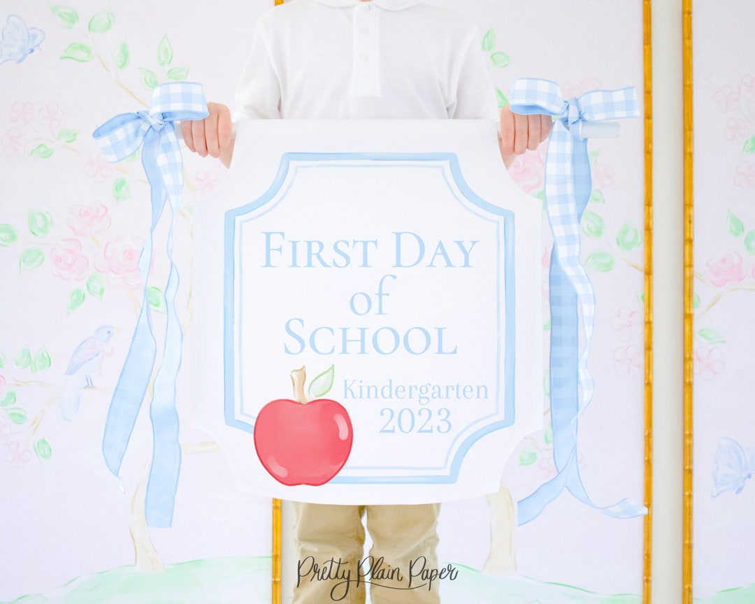 Watercolor Crest Back to School Banner | 24x24 Printable Download ...
