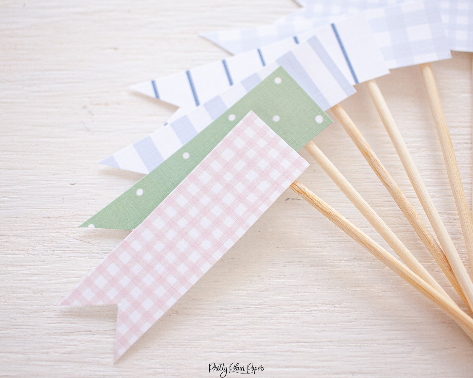 Pattern Flag Printable Cupcake and Treat Toppers Download | Etsy