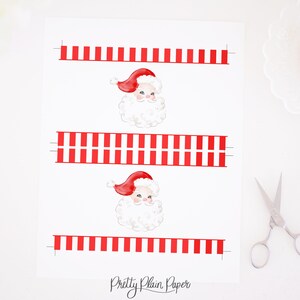 Watercolor Red Santa Applesauce Pouch Printable Christmas Applesauce ...