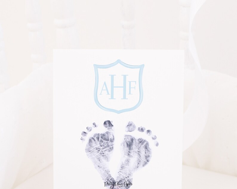 Hospital Baby Footprint Card Printable 5x7 Watercolor - Etsy India