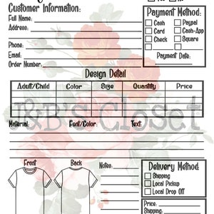 Updated! Tumbler, T-shirt, Universal Order Form *SVG/PNG/JPEG* Fillable ...