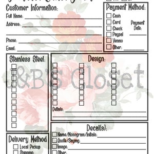 Tumbler, T-shirt, Universal Order Form Combo Set - Etsy