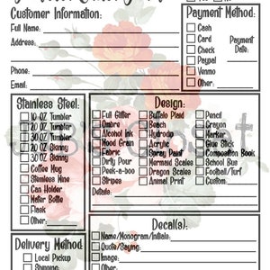 Tumbler, T-shirt, Universal Order Form Combo Set - Etsy