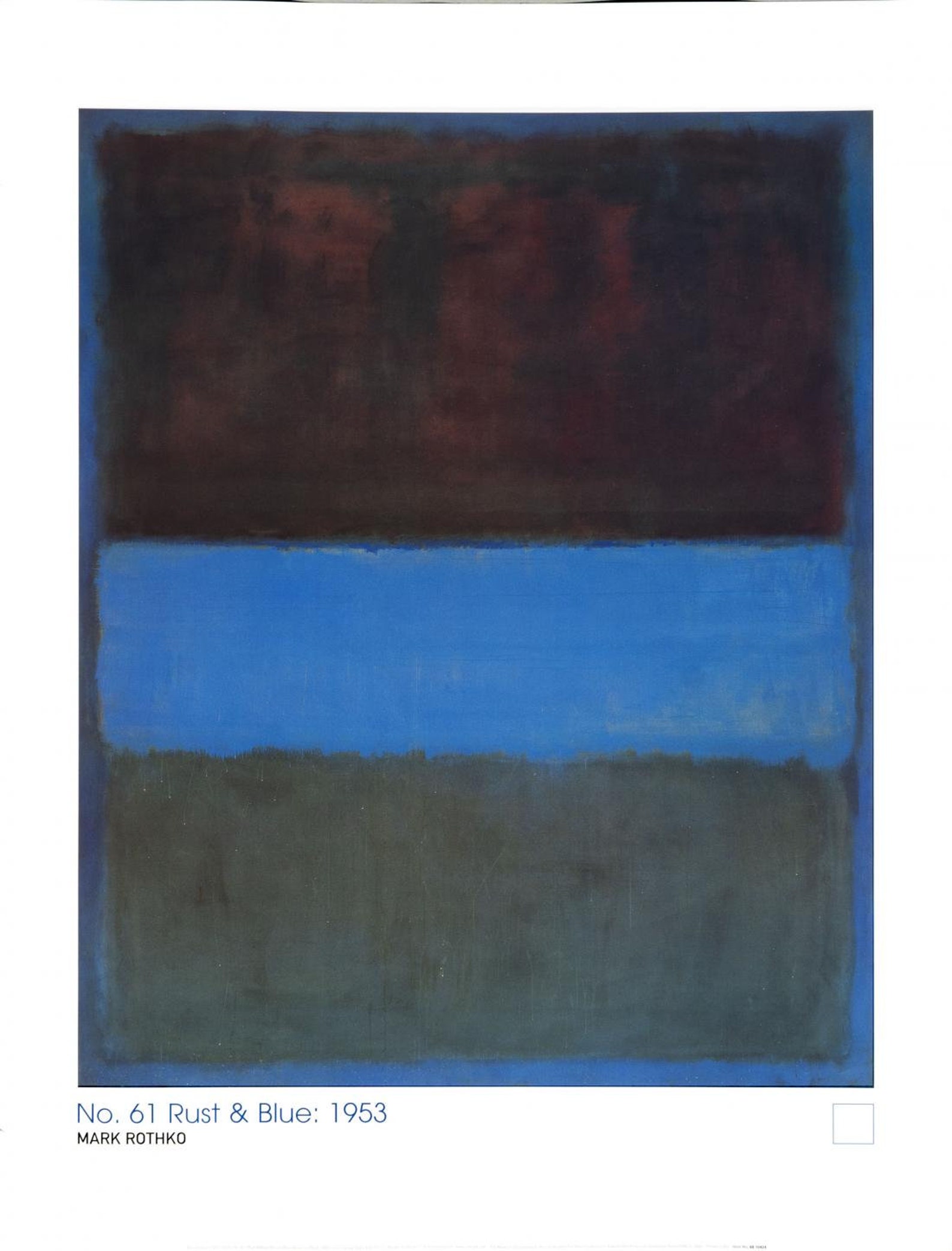 Mark Rothko No. 61 Rust E Blue: 1953 | Etsy