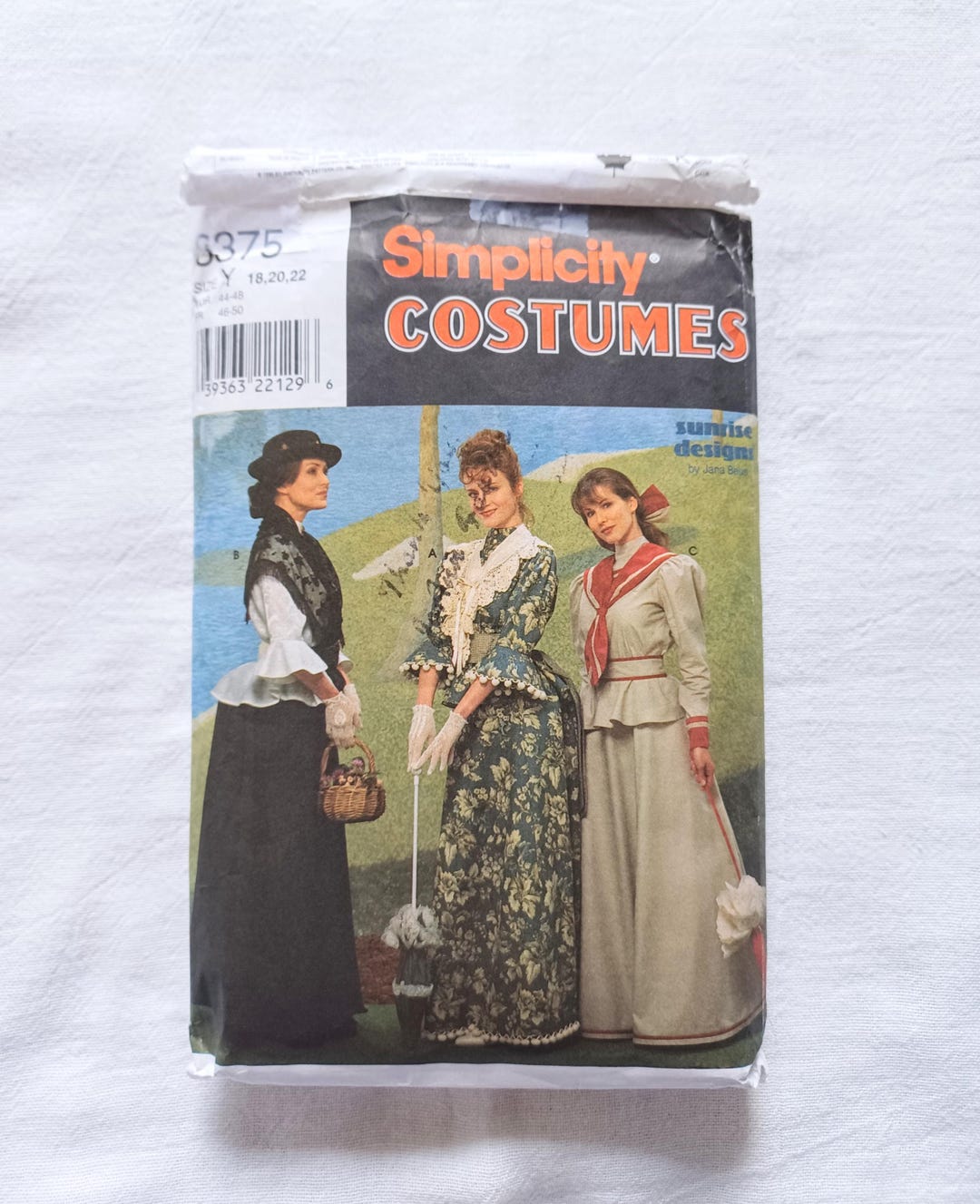 Vintage Simplicity 8375 Pattern Victorian Era Costume Top, Skirt and ...